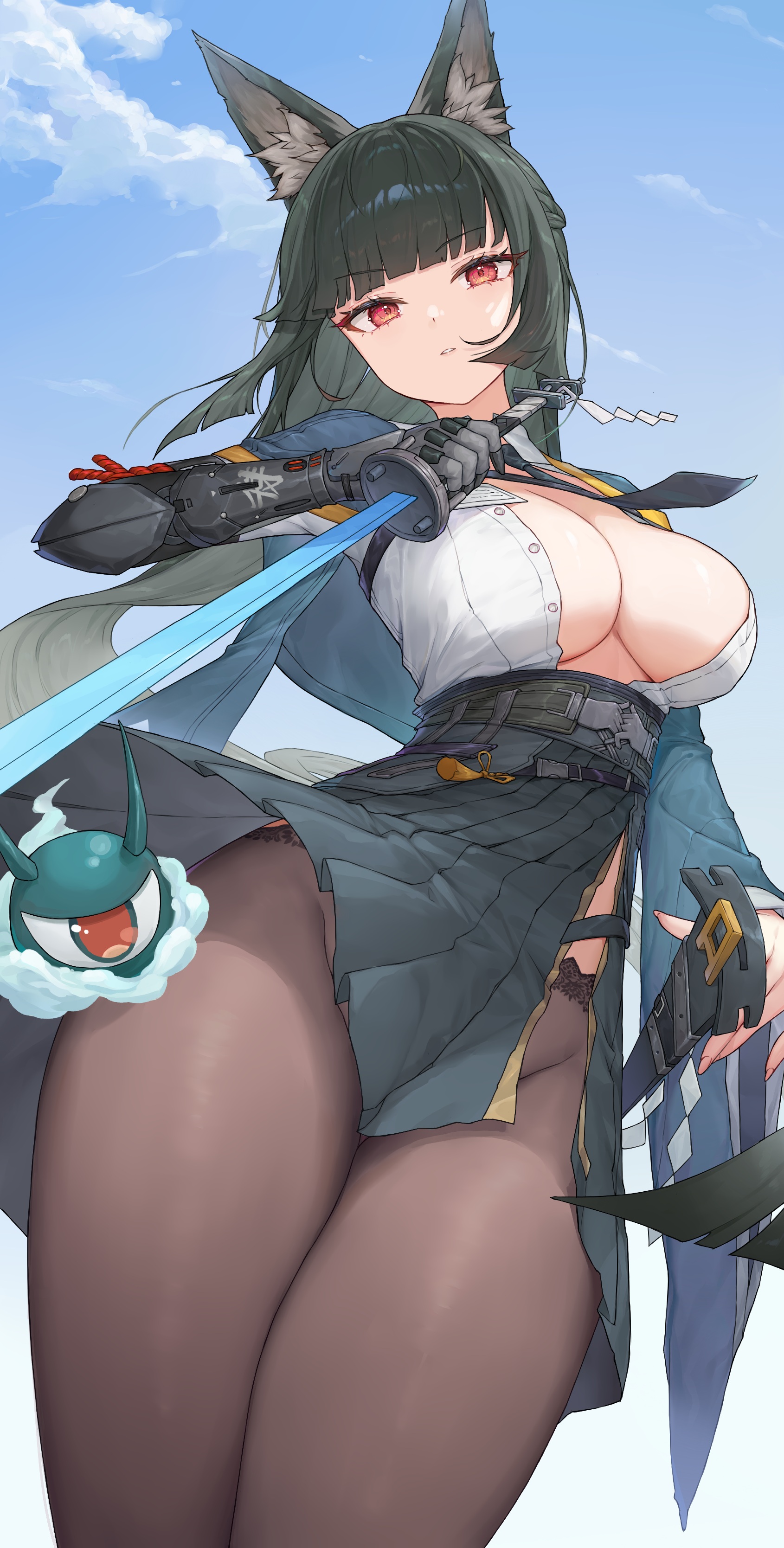 kiriko (araragikoyomi) zenless zone zero hoshimi miyabi animal ears armor kitsune no bra nopan ...
